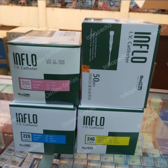 Jual inflo iv onemed / abocath onemed 18 20 22 24 26 -per box -Tatasie ...