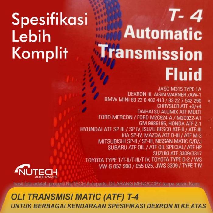 Jual Oli Transmisi Matic Atf T4 T 4 T Iv Gm Toyota Ford Bmw Ac Delco