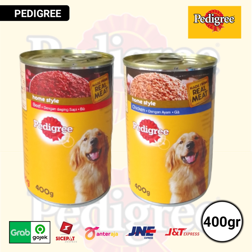 Jual Makanan Anjing Pedigree kaleng beef & chicken 400gr wet food ...