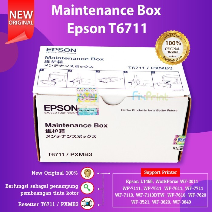 Jual Maintenance Box Epson L1455 Original T6711/Pxmb3 Ready | Shopee ...
