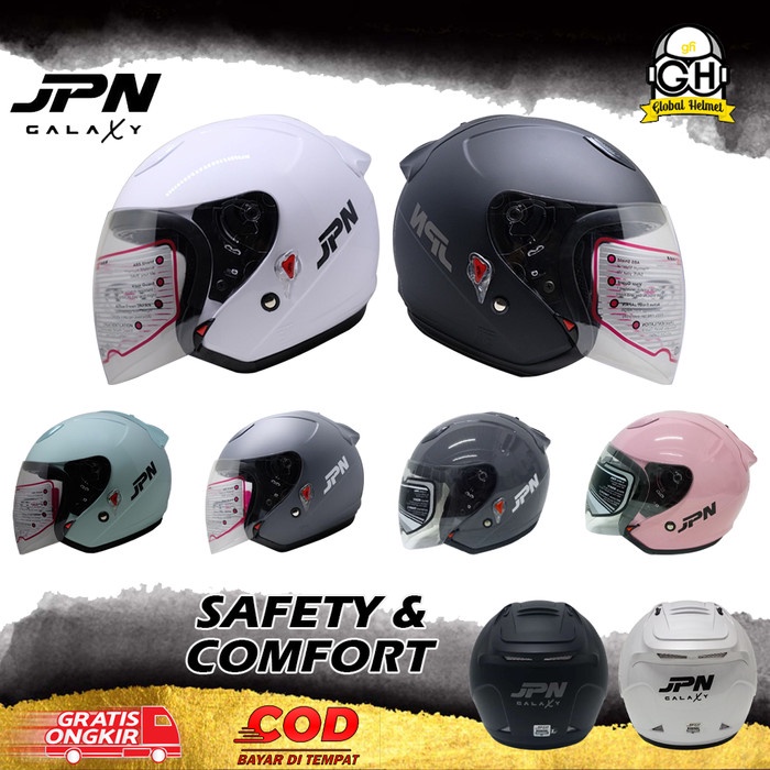 Jual Jual Helm Motor Half Face Standar Jpn Galaxy Original Sni Dewasa ...