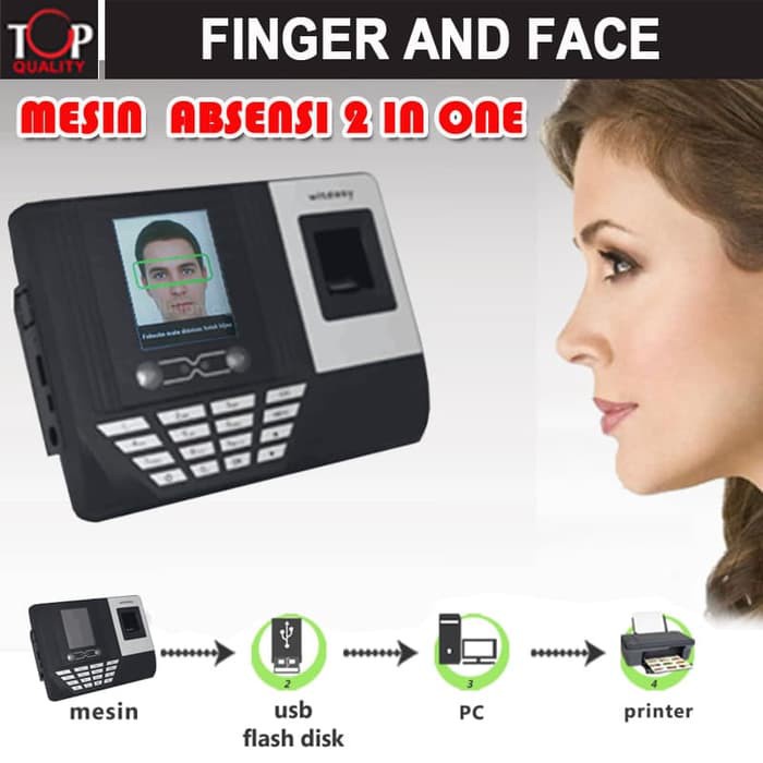 Jual Mesin Absensi Absen Muka Wajah Face Recognition + Sidik Jari Finger | Shopee Indonesia