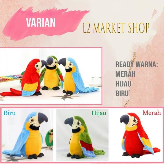 Jual boneka burung mainan anak burung bicara baru viral Talking bird ...