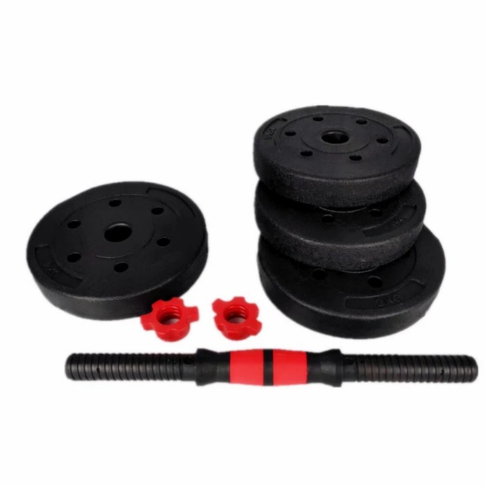 Jual Dumbel / barbel set 20 kg pvc alat angkat beban excellent original -39c | Shopee Indonesia