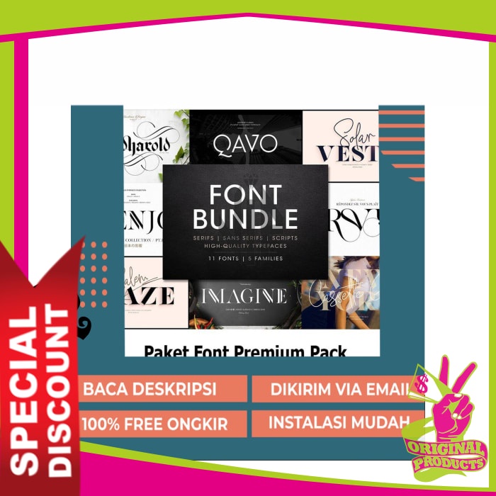 Jual PROMO PAKET FONT PACK KOMPONEN DESAIN GRAFIS CREATIVE MARKET ...