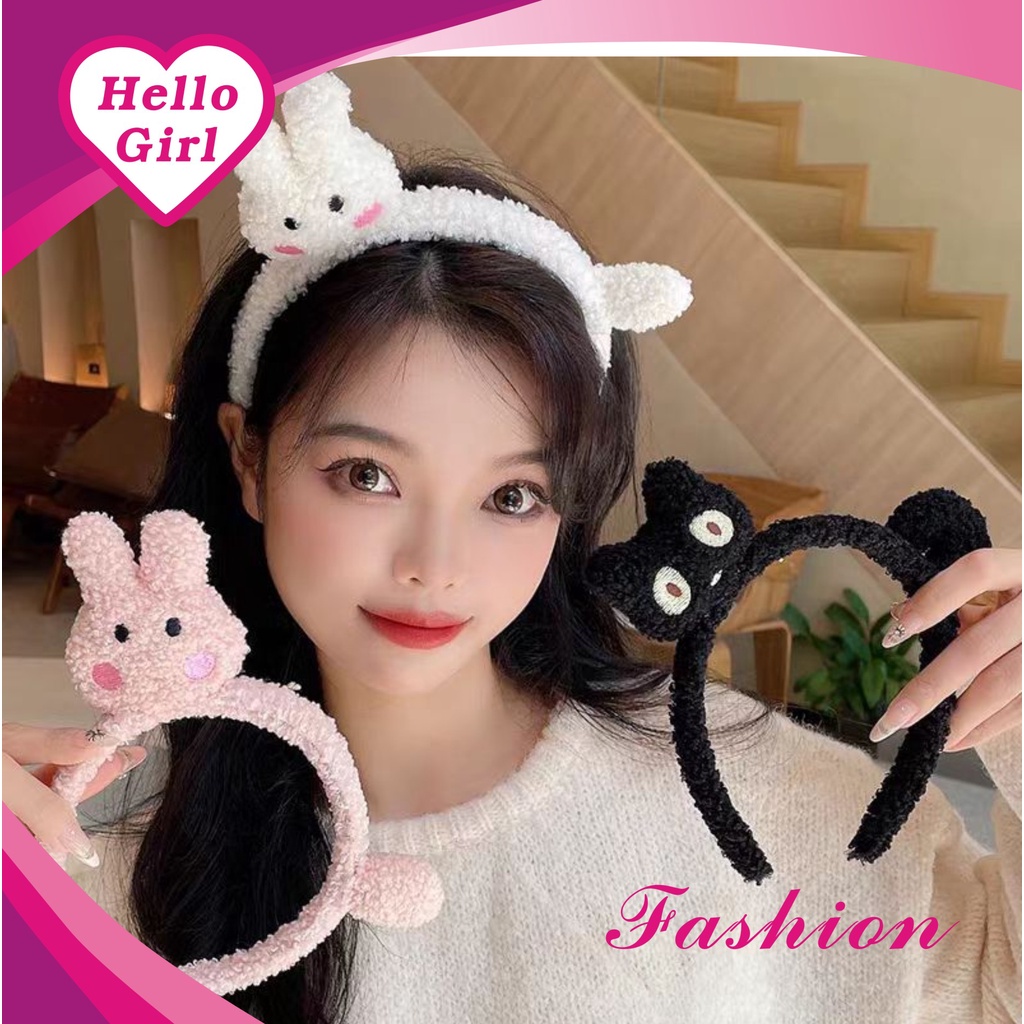 Jual (Hello Girl)B101 Bando Wanita Bando Bulu Motif Binatang Gaya Korea ...
