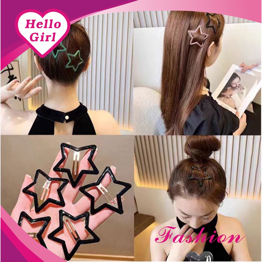 Jual (Hello Girl)E51 Jepit Wanita Jepit Tiptop Jepitan Rambut Model Bentuk Bentuk Gaya Korea ...