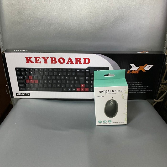 Jual PAKET KEYBOARD USB DAN MOUSE OPTIC USB K-ONE ORIGINAL | Shopee ...
