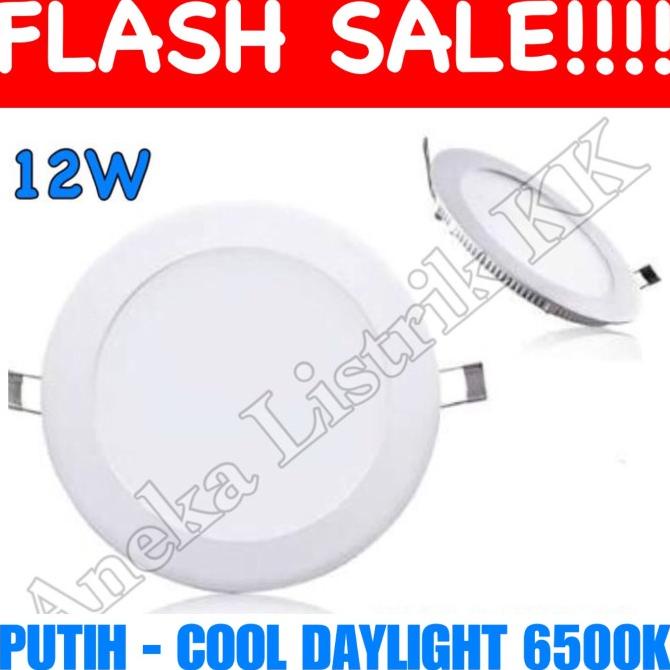 Jual Downlight Panel LED IB BULAT PUTIH 12w 12watt DL INBOW | Masuk Plafon | Shopee Indonesia