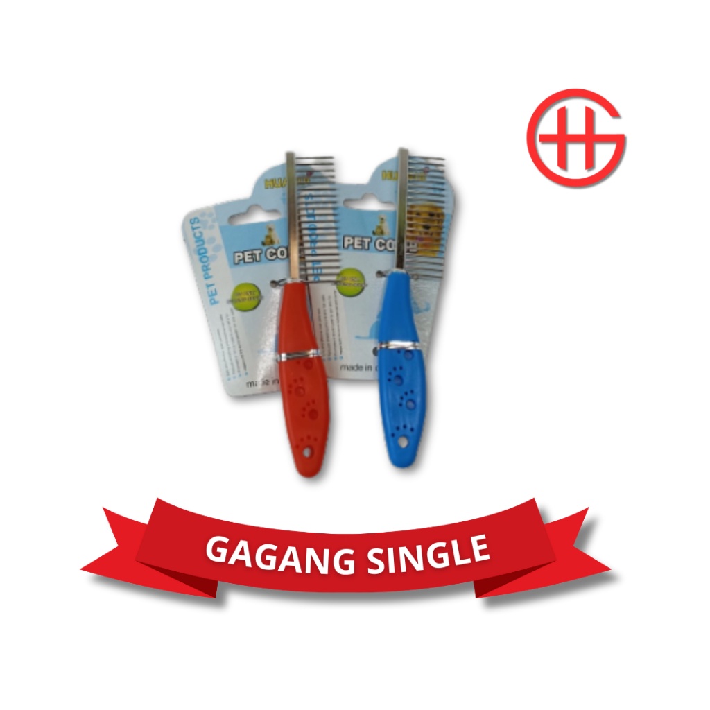 Jual GH Sisir Bulu Kucing & Anjing SINGLE | Bahan Besi Stainless | Alat ...