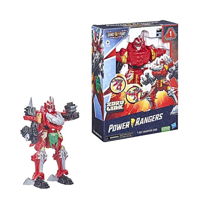 Jual COD Power Rangers Dino Fury T-Rex Champion Zord Action Figure By ...