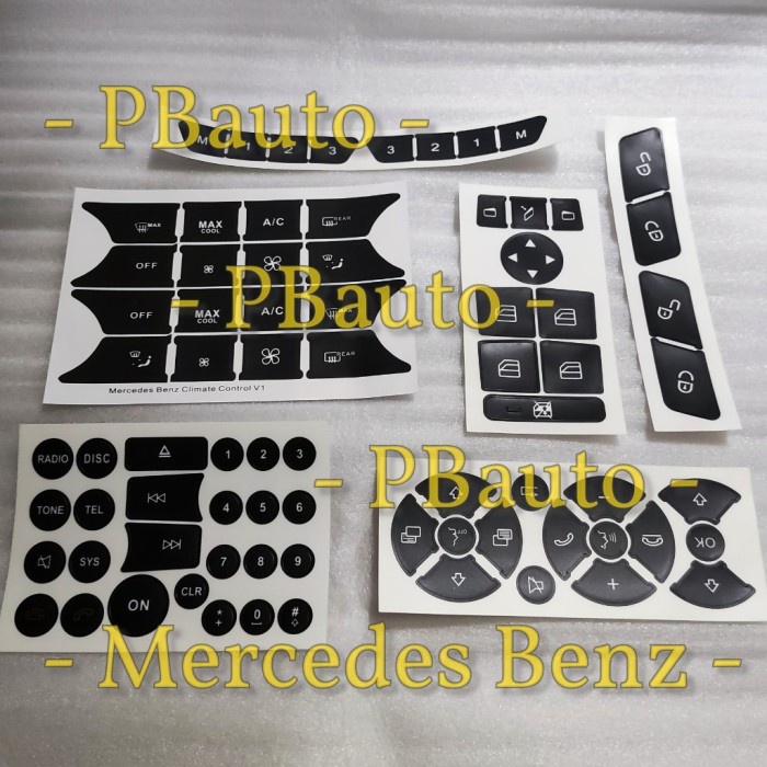 Jual Baru Sticker Panel Set W204 Lama / Stiker Konsol Panel W204 ...