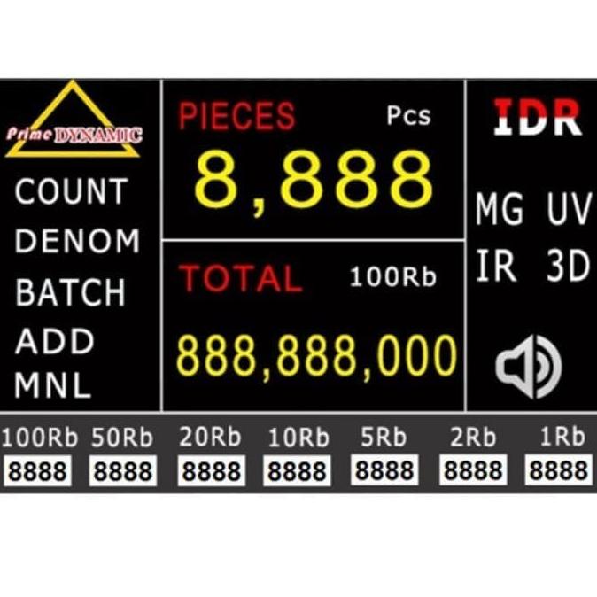 Jual Mesin Hitung Uang Prime Dynamic 996 Garansi Resmi 3Thn Ready ...