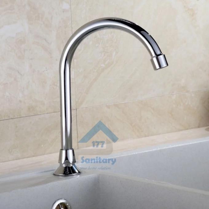 Jual Kran Wastafel Sink Injak- Keran Air Injek Kuningan Foot Valve ...