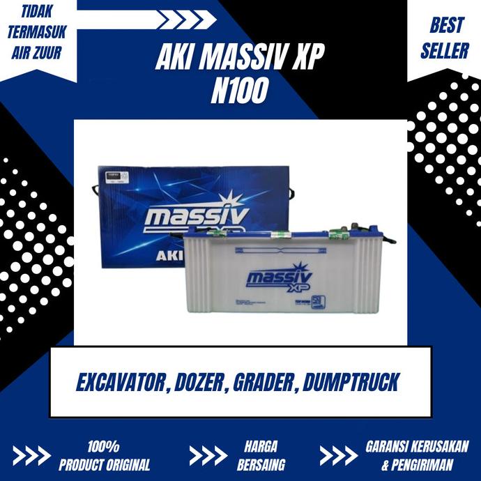 Jual Aki Massiv XP N100 - Komatsu excavator, Dump, Grader, Dozer | Shopee Indonesia