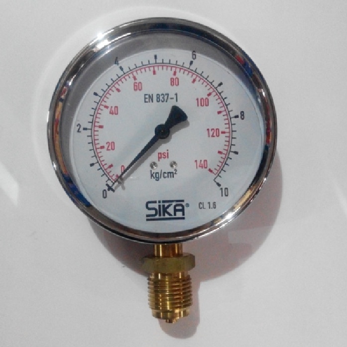 Jual COD Pressure Gage Gauge Sika Type Mrh Dial 4 Inch - 10K Bisa ...
