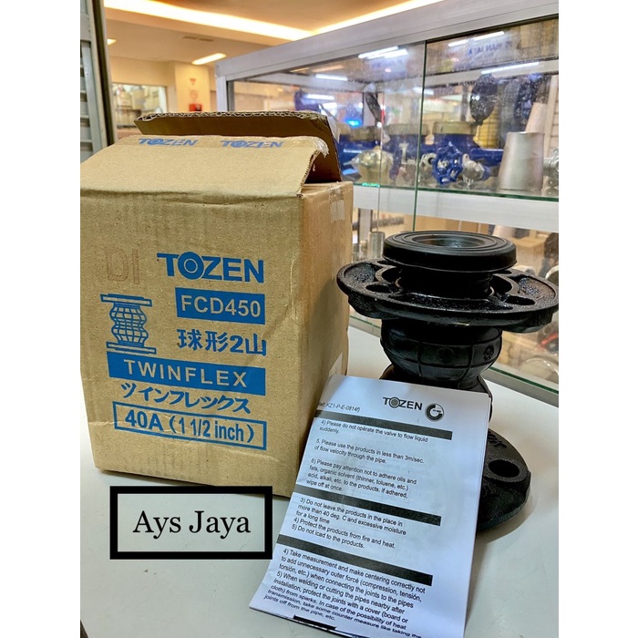 Jual Ready Flexible Tozen 2 Inchi / Flexible Rubber Joint Jis 10K Twin ...