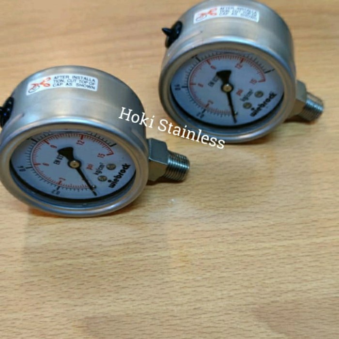 Jual COD Pressure Gauge Raket Wiebrok Full Ss Body Tebal 21/2Inch / 1 Kg Bisa Gojek | Shopee ...