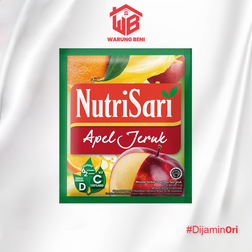 Jual NutriSari Apel Jeruk - Minuman Segar Bervitamin (40 Sachet ...