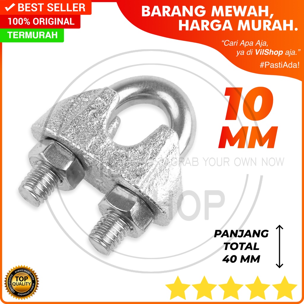 Jual KLEM SELING BAJA 10MM 10 MM 3/8" 3/8 INCH / KLEM SLING KLEM TALI ...