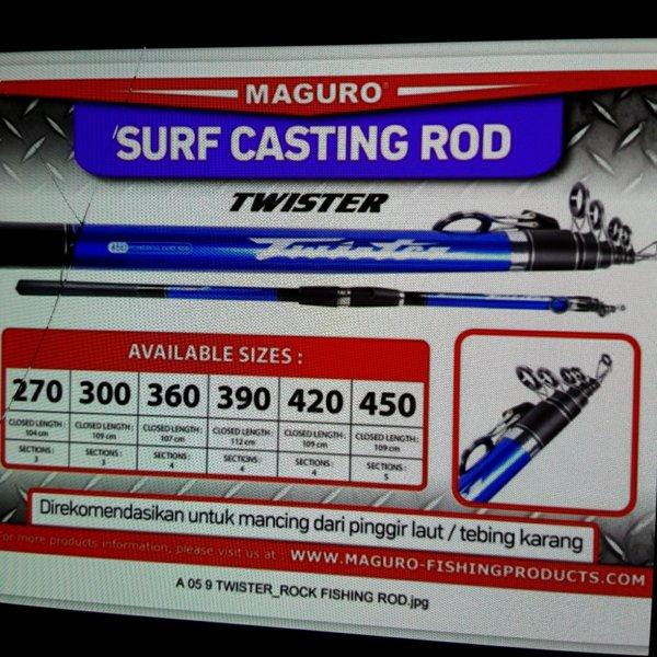 Jual joran maguro surf casting twister 390 surf pasiran | Shopee Indonesia