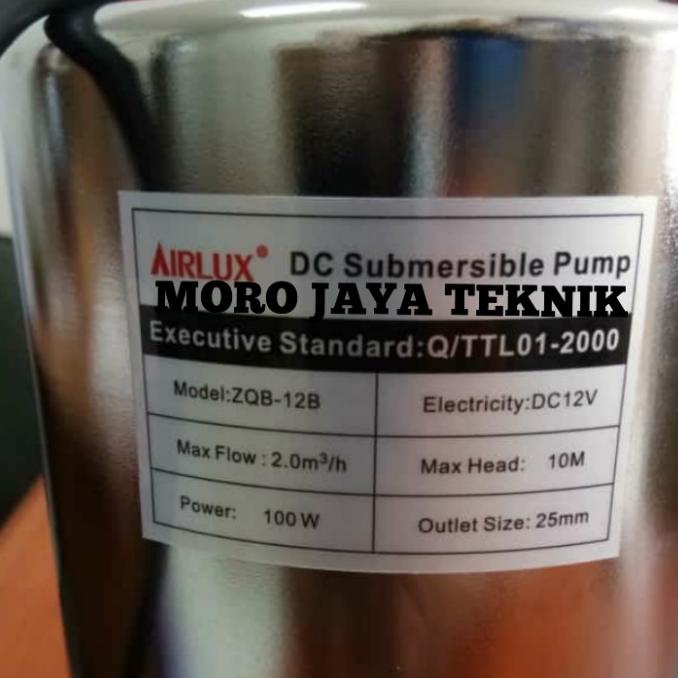 Jual Pompa Celup Dc 12Volt Pompa Rendam Kolam Ikan Airlux 100Watt ...