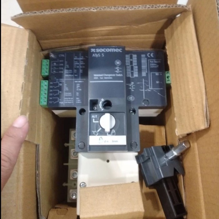 Jual Original Change Over Switch Motorized Socomec Atys S 95034006 4P 63A Original Bisa Sameday ...