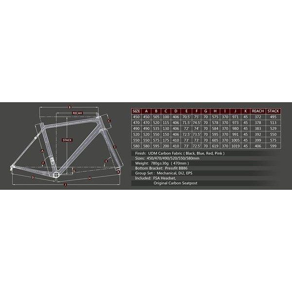 Jual Frame Sepeda Road Bike Carbon Winspace Super Light Climber Rims ...