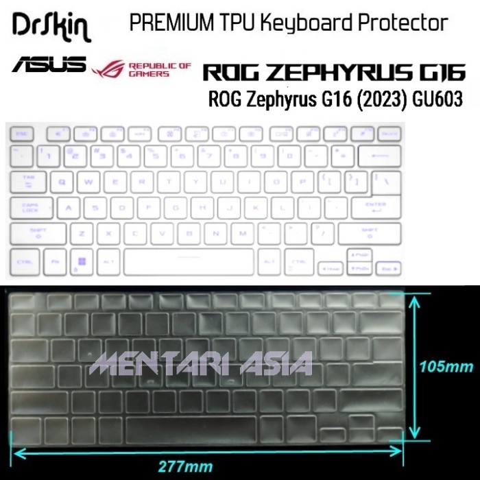 Jual Keyboard Protector ASUS ROG Zephyrus G16 GU603 2023 - DrSkin ...