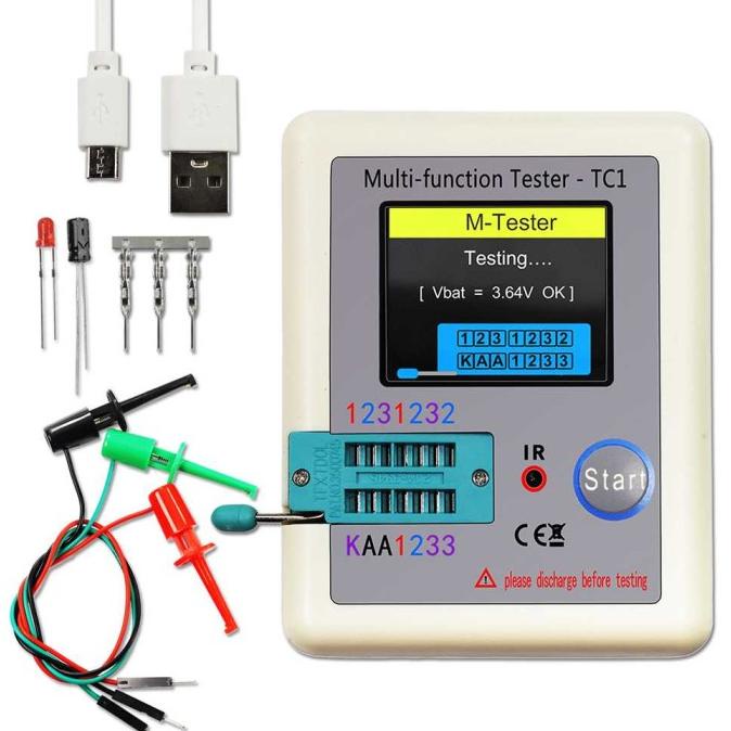 Jual Multi-Function Tester Tc1 Lcr Esr Meter Transistor Zener Kapasitor ...