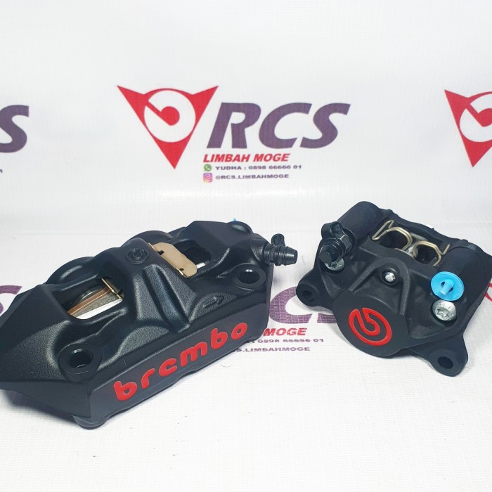 Jual Paket Kaliper Brembo Radial Monoblock M4 dan P2 Black Red logo | Shopee Indonesia