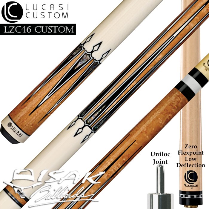 Jual Lucasi LZC46 Custom Cue - Uniloc - Low Deflection Shaft Billiard ...