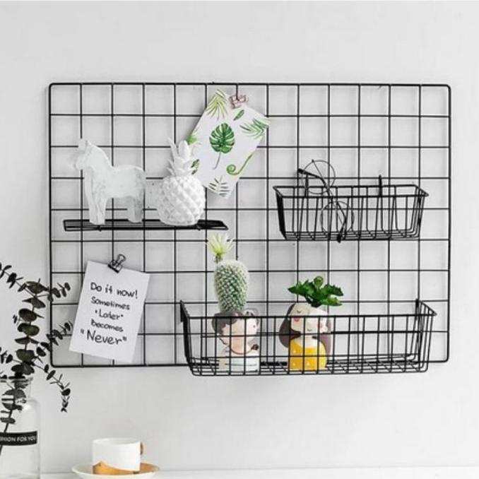 Jual Baru Rak Besi Gantungan Foto Mading Tempel Catatan Hiasan Dinding ...
