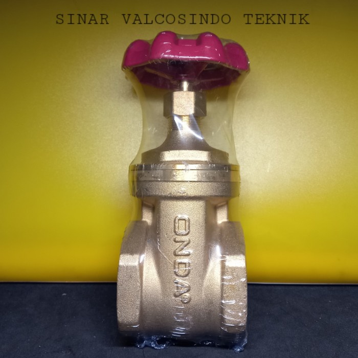 Jual GATE VALVE / STOP KRAN KUNINGAN ONDA" 2 INCH | Shopee Indonesia