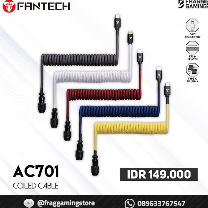 Jual Fantech AC701 Coiled Cable - Keyboard Cable Kabel Coil | Shopee ...