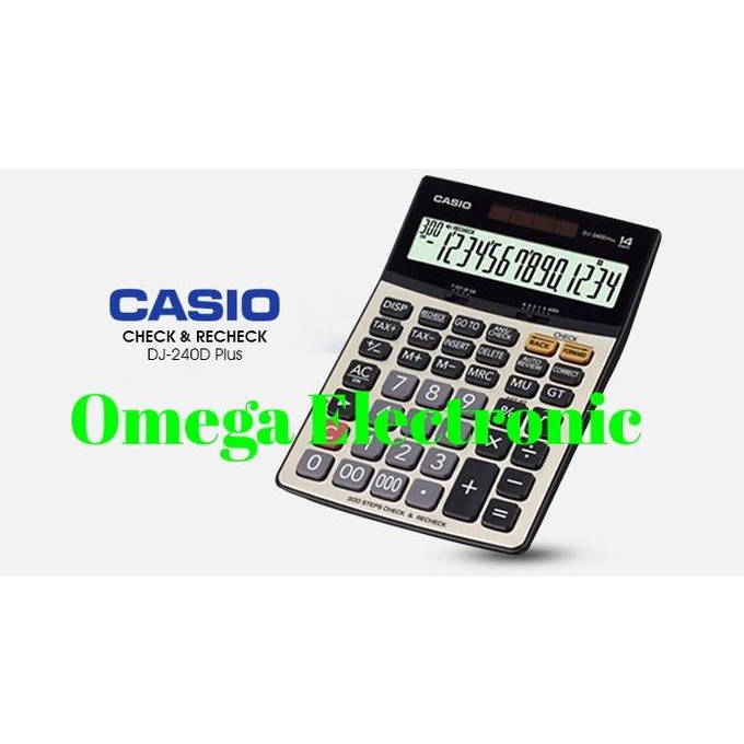 Jual Casio Calculator DJ-240D PLUS - Kalkulator Meja Desktop Check Correct | Shopee Indonesia