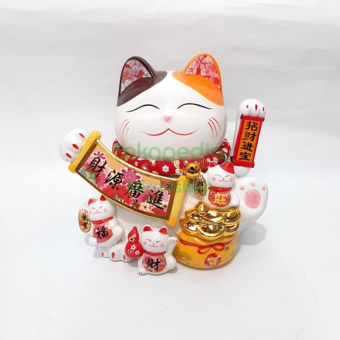 Jual [Original] Hiasan Patung Kucing Hoki Besar Maneki Neko 2311 ...