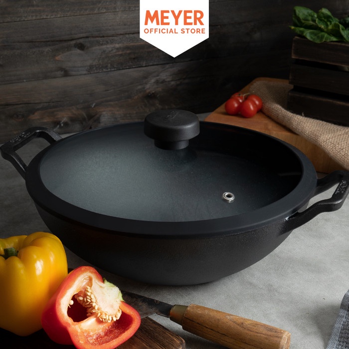 Jual [New] Meyer Cast Iron 30Cm Kadai/ Wajan Besi Cor/Wajan Dutch Oven Bisa Gojek | Shopee Indonesia
