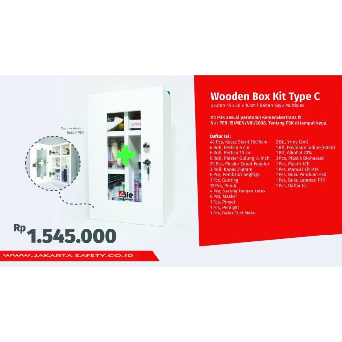 Jual [New] Wooden Box Kit 4Life Type C /Kotak P3K / Box Kayu Tipe C ...