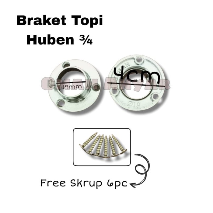 Jual Braket Pipa Topi 1" inch diameter 2,5cm merk Huben | Shopee Indonesia