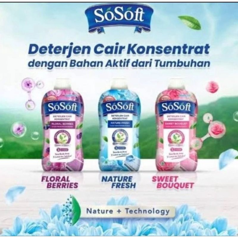 Jual Sosoft Detergent Cair 700ml | Shopee Indonesia