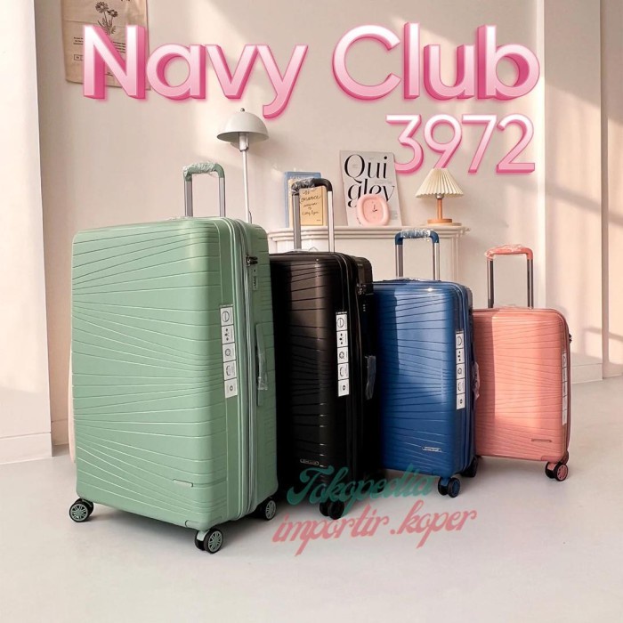 Jual Koper Jumbo Navy Club Original 3972 - 20 24 28 32 Inch Tsa ...