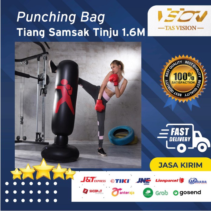 Jual Vertical Punching Bag Tiang Samsak Tinju ing Punch Target Portable ...