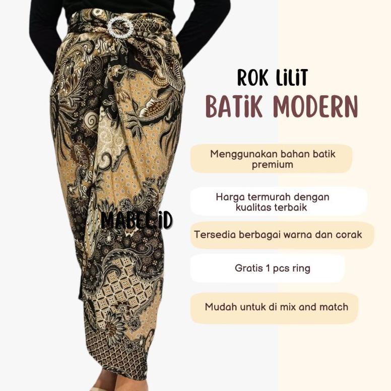Jual Model Baru Rok Lilit Batik Modern Wrap Skirt | Bawahan kebaya ...