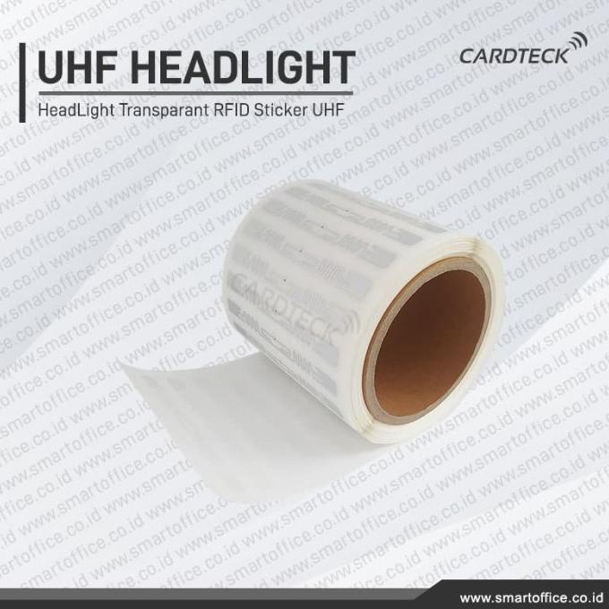 Jual UHF Sticker HeadLight Transparant ElectroStatic RFID Sticker Label ...