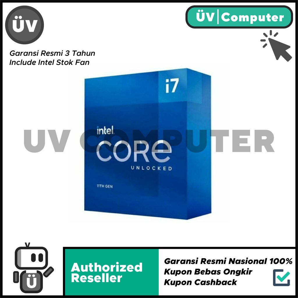 Jual Processor CPU Intel i7-11700 LGA 1200 Rocket Lake Garansi Resmi ...