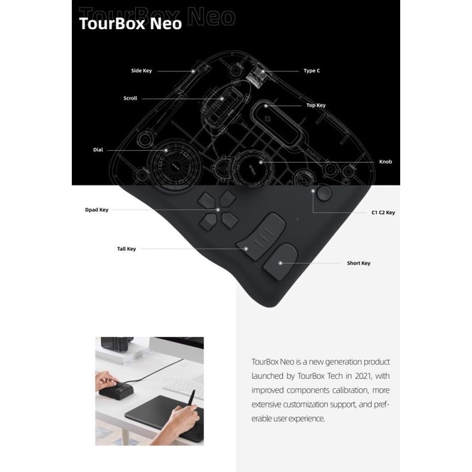 Jual Tourbox Neo Creative Photo & Video Editing Console Tour Box Neo ...