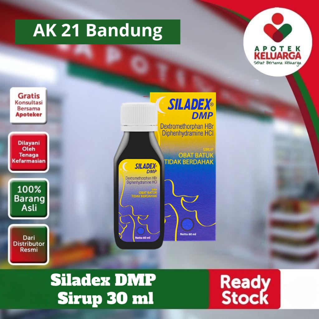 Jual Siladex DMP Sirup 30 ml / Meredakan batuk tidak berdahak atau ...