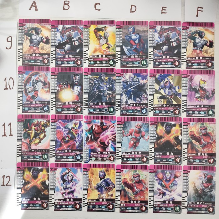 Jual kartu kamen rider ganbaride masked rider card bandai japan ...