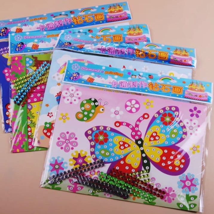 Jual [BS] Mainan Edukasi Sticker Diamond | Menempel Manik-Manik ...